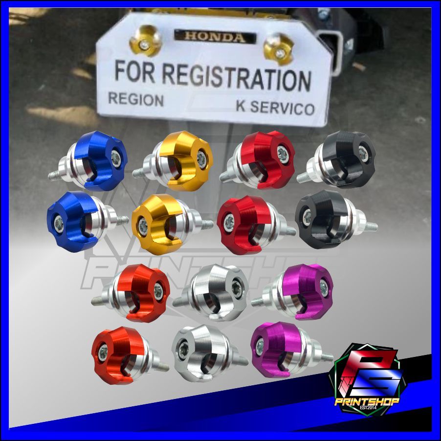 PSPRINTSHOP Motorcycle Pair Bar End Plate Holder Bolt Alloy | Shopee ...