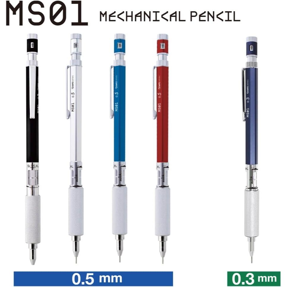 OHTO Sharp Pencil 0.5mm MS01-SP5, Black,White,Blue,Red MS01-SP3, Navy ...