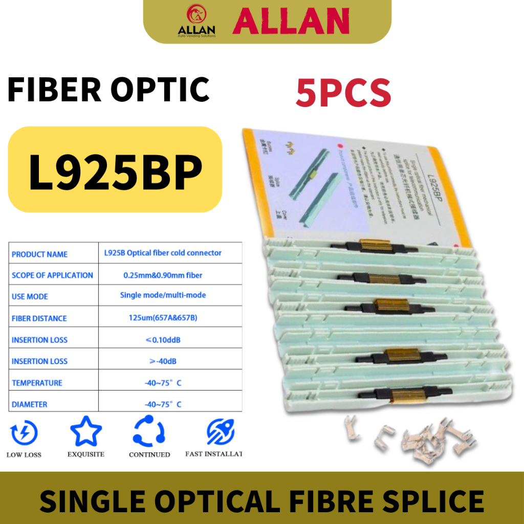 ALLAN FTTH L925BP Bare Optical Fiber Cold Connector Drop Cable Splice ...