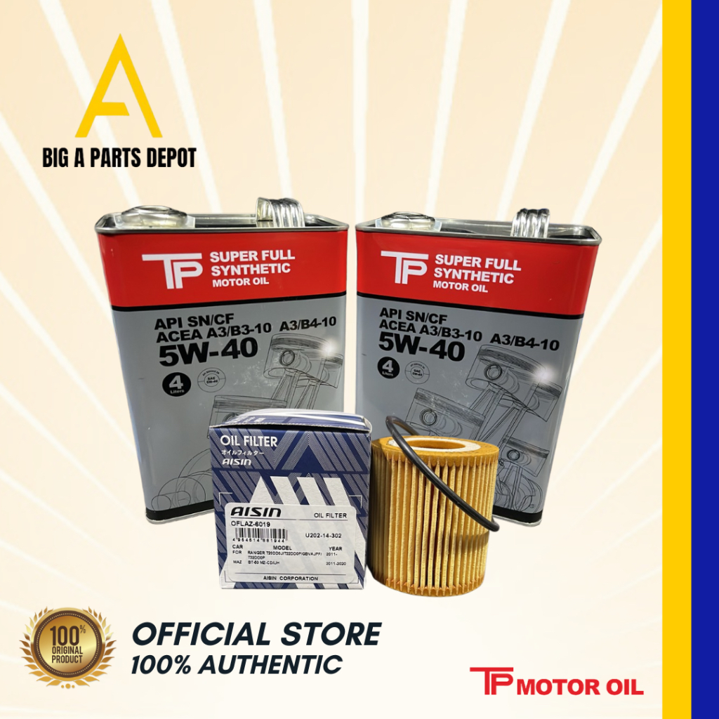 TP - TP 5w-40 Fully Synthetic Motor Oil Change Oil Bundle for Ford ...