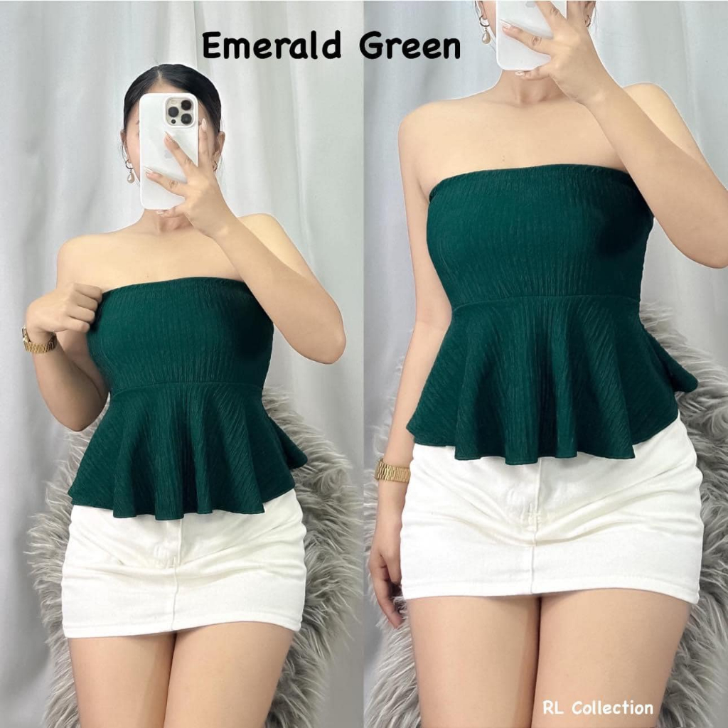 Metro Trends Vanah Tube Top| Fit Small to Medium| Bark Crepe | Shopee ...