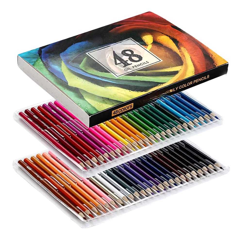 Oily Art Coloured Pencils Set of 48 72 120 pcs Coloring Books Artist ...