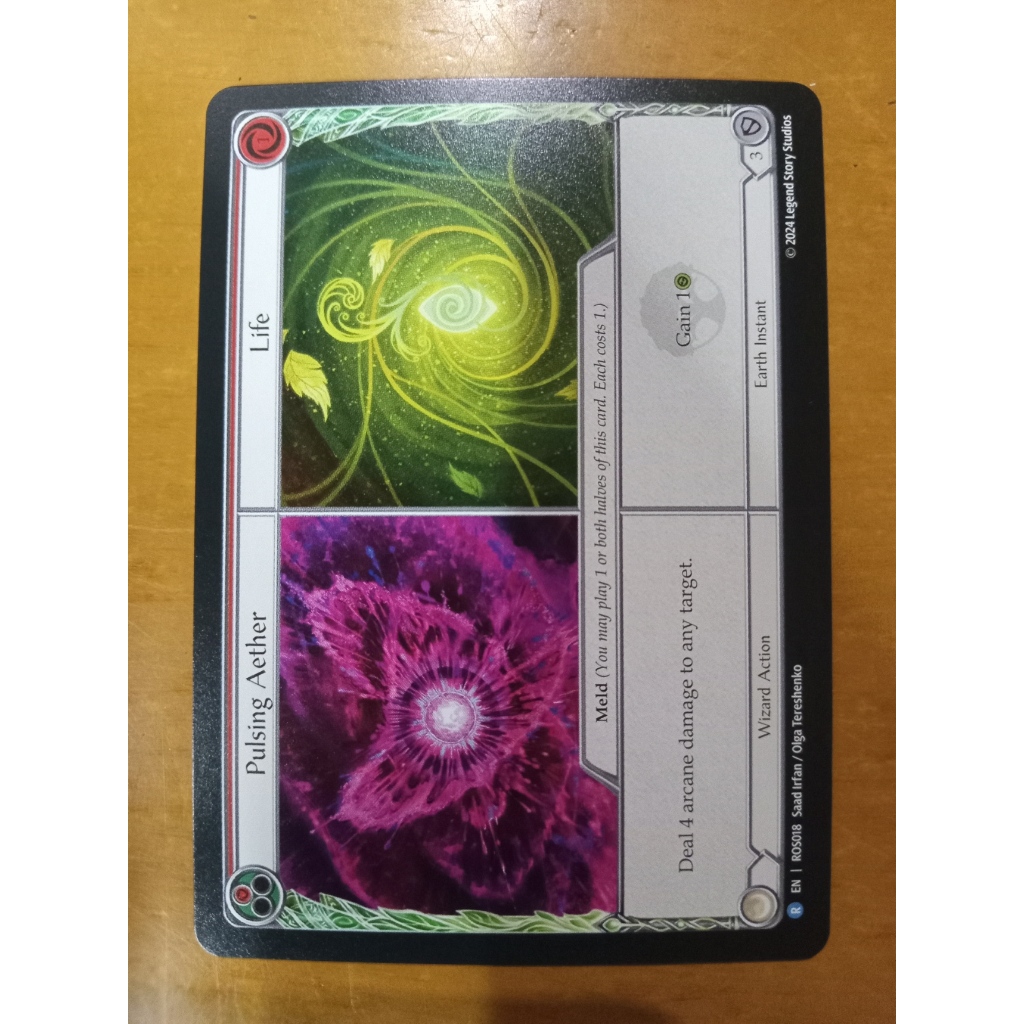 FAB Pulsing Aether // Life Rare Rosetta ROS Flesh and Blood TCG English ...