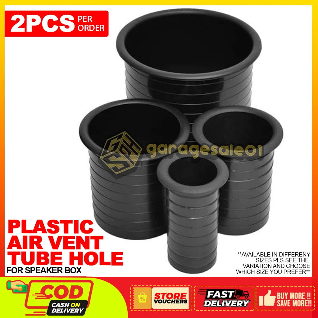 GARAGESALE01 2PCS Plastic Air Vent Tube Hole for Speaker Box | Shopee ...