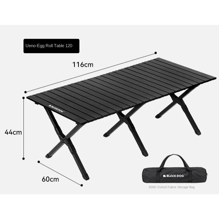 BLACKDOG Aluminum TABLE OUTDOOR CAMPING UENO HEAVY DUTY EGG ROLL ...