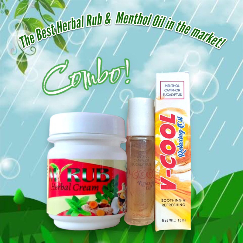 Best Combo My Rub Herbal Cream and V-Cool Roll On Liniment SAVE NOW ...