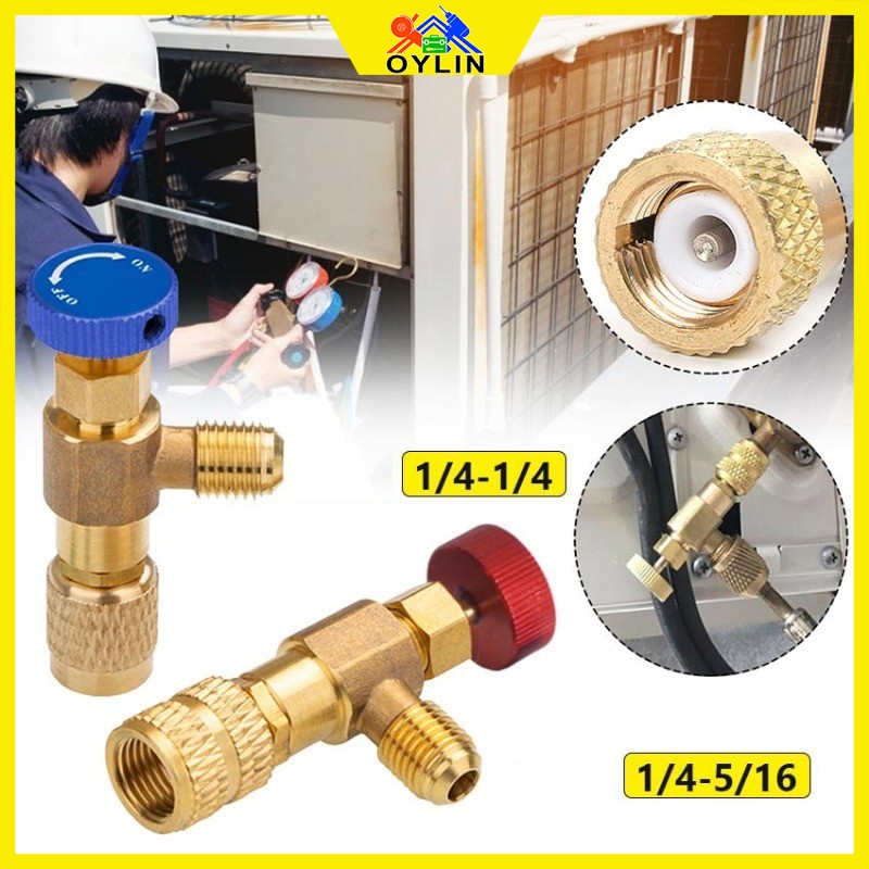 Safety Valve Adapter R410 R22 Brass Refrigerant Control Valve Air ...