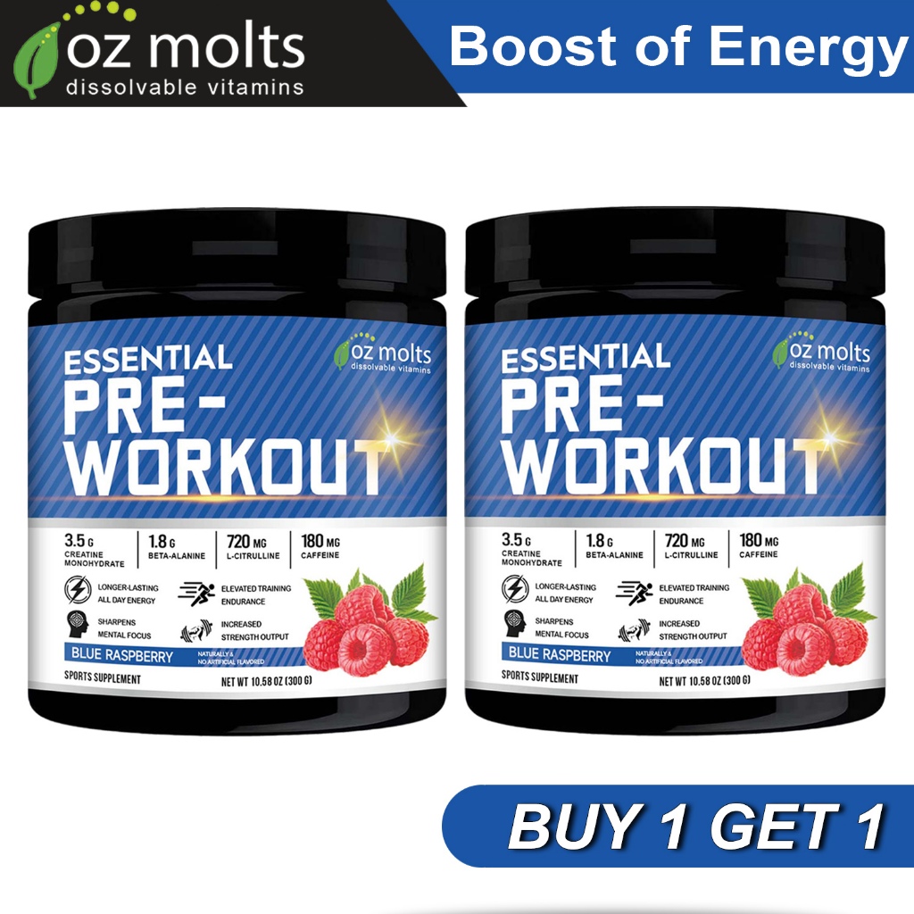 Ozmolts Pre Workout Powder with Caffeine Supplement Pre Workout Drink ...