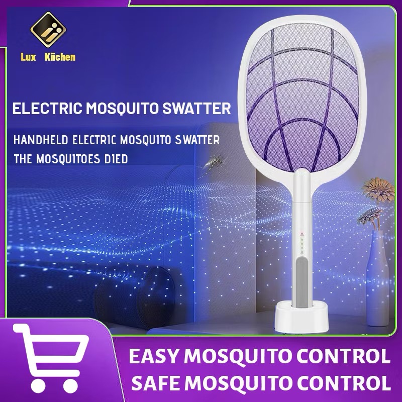 Premium Mosquito Killer Racket Electric Mosquito Swatter Rechargeable ...