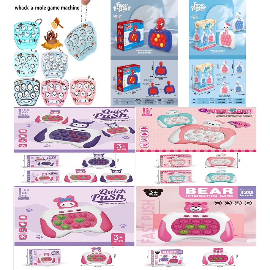Quick Push Game Console Electronic Speed Push Through Pop It Game ...