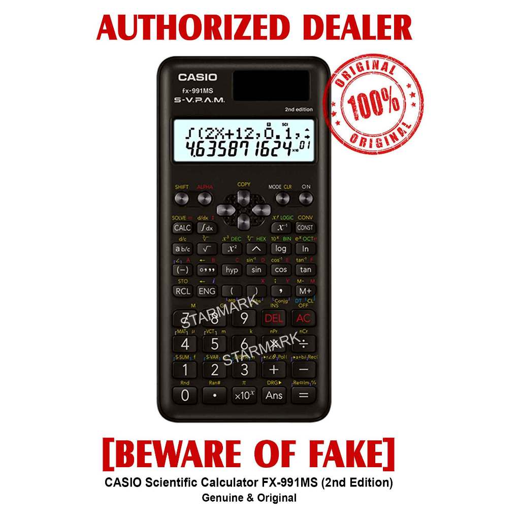 Casio Scientific Calculator FX-991MS 2nd Edition Calculators Heavy Duty FX991MS 2nd Edition - 1 ...