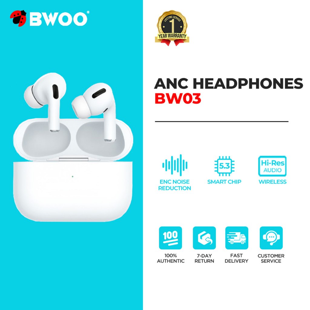 BWOO BW03 True Wireless Stereo Earphones – Superior Sound, Ultra-Fast ...