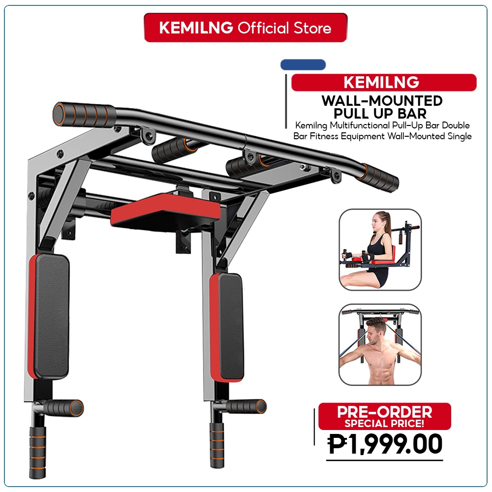 Kemilng Multifunctional Pull-Up Bar Double Bar Fitness Equipment Wall ...
