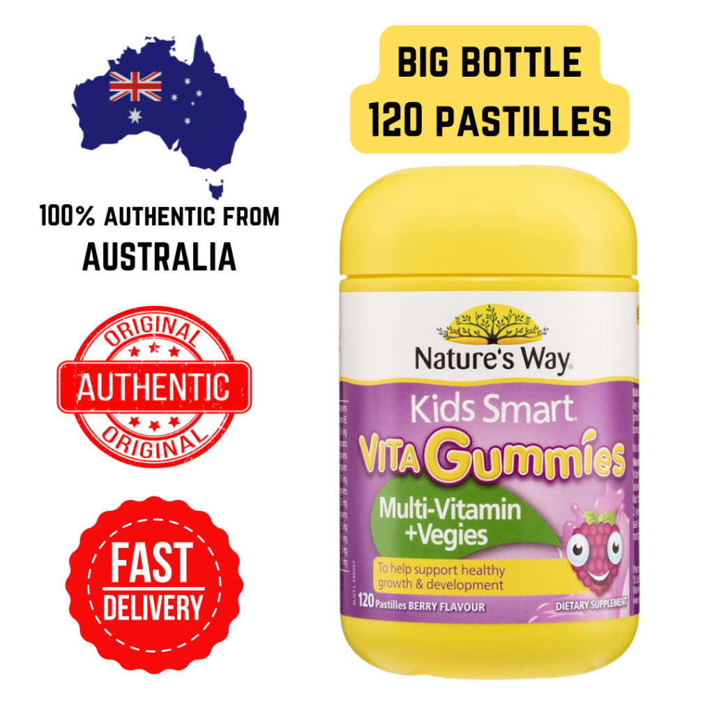 Nature's Way Kids Smart Vita Gummies Multi-Vitamin + Vegies 120 Gummies ...