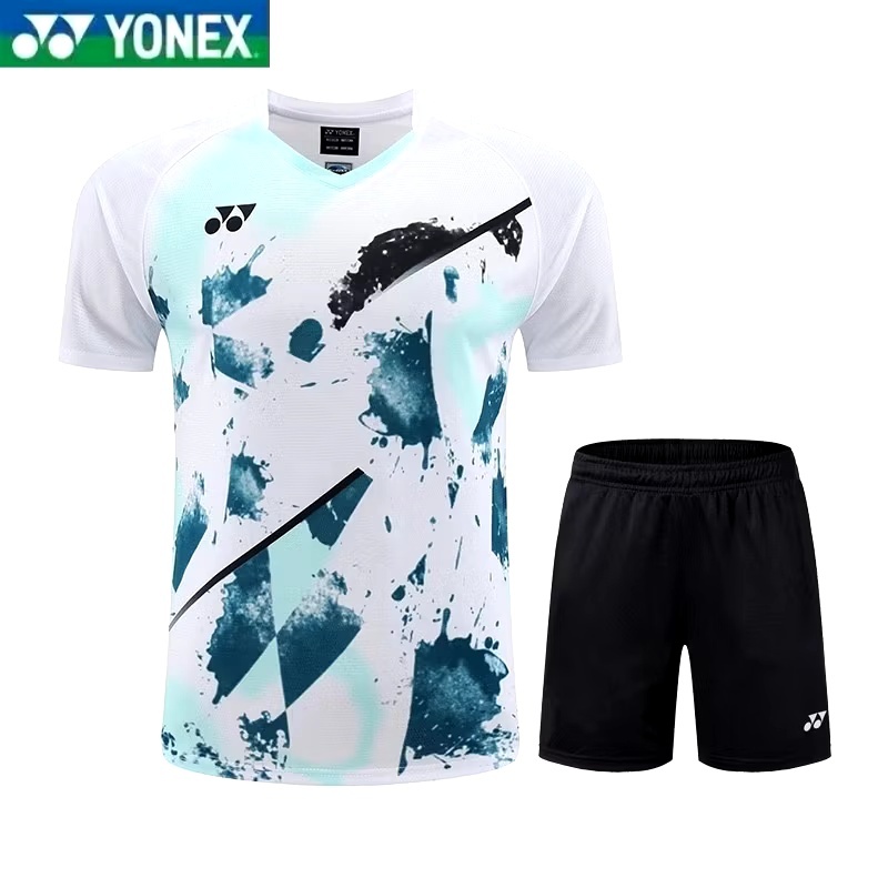 Badminton suits men's tops short-sleeved quick-drying breathable ...