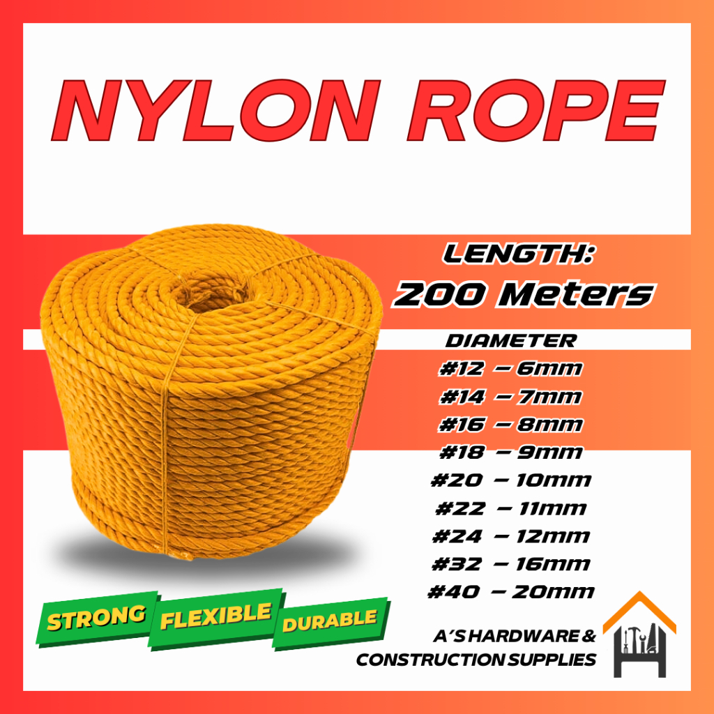 Nylon Rope / Lubid / Tali 12mm - 20mm | SOLD per 200mtrs | Part 3/3 [ A ...