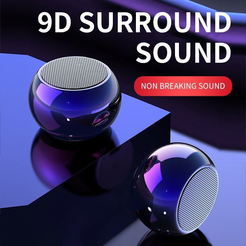 Handheld Steel Metal M3 Wireless Bluetooth Round Speaker, Portable ...