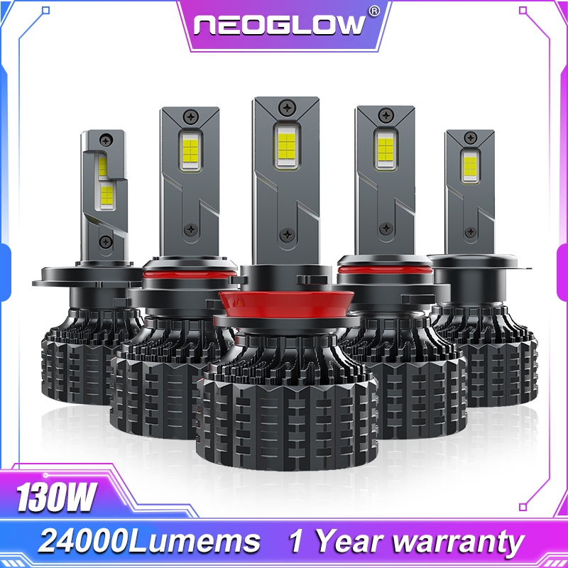 2PCS NeoGlow Ultra Series h4 led headlight for car 130w 24000 Lumens 6500k 1 year warranty ...