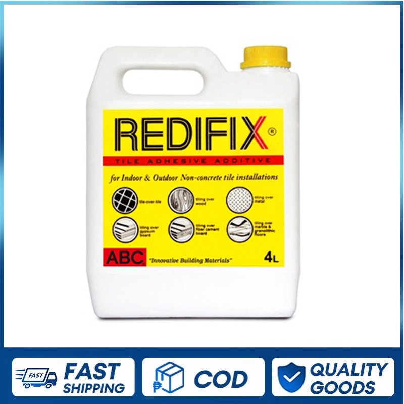 ABC Redifix Tile Adhesive Additive 4L High Strength Indoor Outdoor Non ...