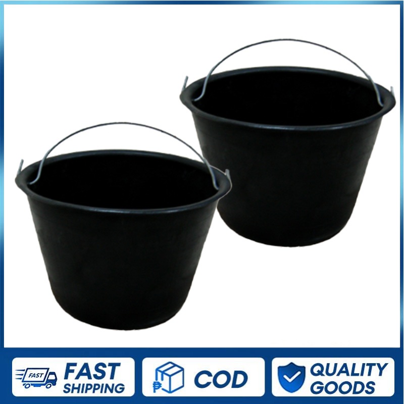 PVC Black Pail Cement Bucket Concrete Mixing Plastering Industrial Pail ...