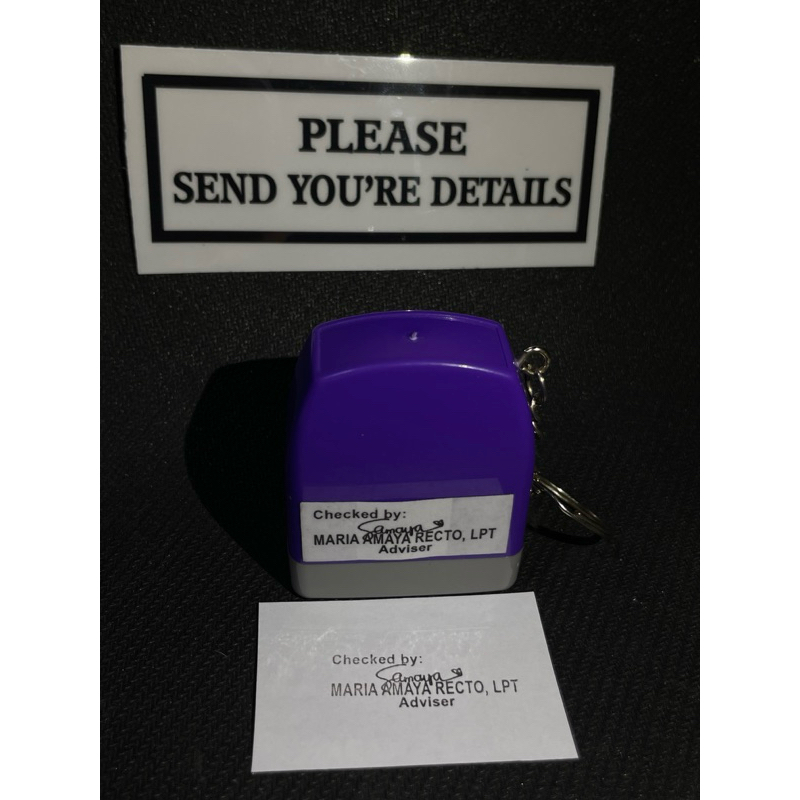 PERSONALIZED SELF INKING STAMP FREE LAYOUT | Shopee Philippines