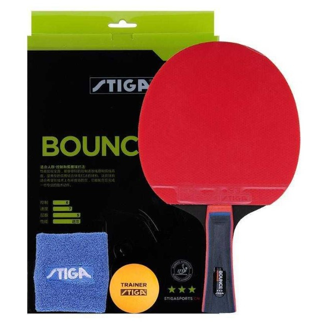 Stiga Bounce 3Star Racket + Case + Wristband original 3 Star racket ...