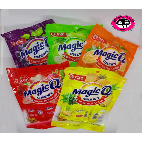 MAGIC CHEWY RAINBOW FRUIT FLAVOR 120g loot bag filler COCO Chewy Laces ...
