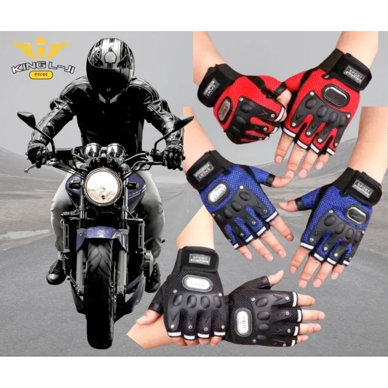 Motorcycle Gloves Half Finger Motorbike Cycling Gloves For Men and ...