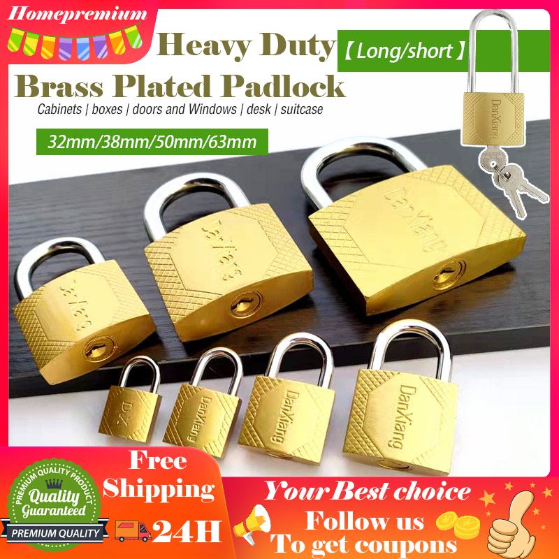 Heavy-duty Brass Plated Padlock Square Circle padlock High quality ...