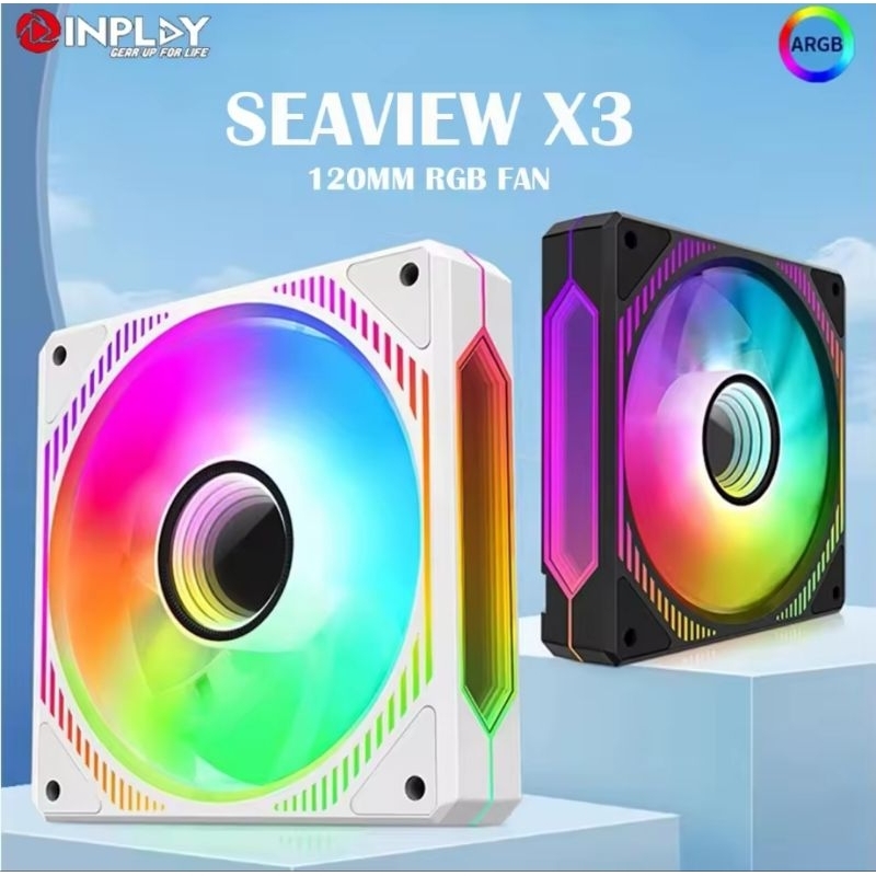 Inplay Seaview/Openview X3 120MM RGB Case Fan 6Pin Silent Computer Fan ...