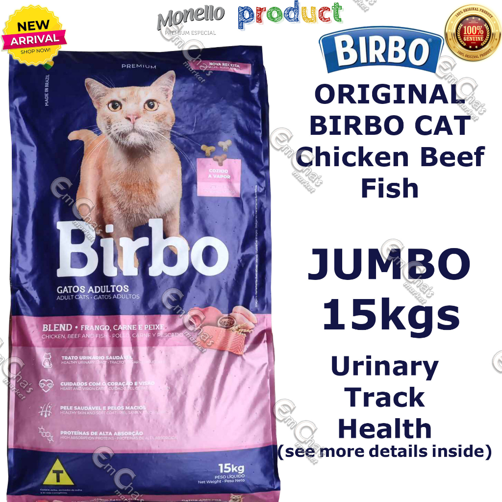 Super Jumbo 15kgs Birbo Cat Blend Premium Adult Cat Food Urinary Tract ...