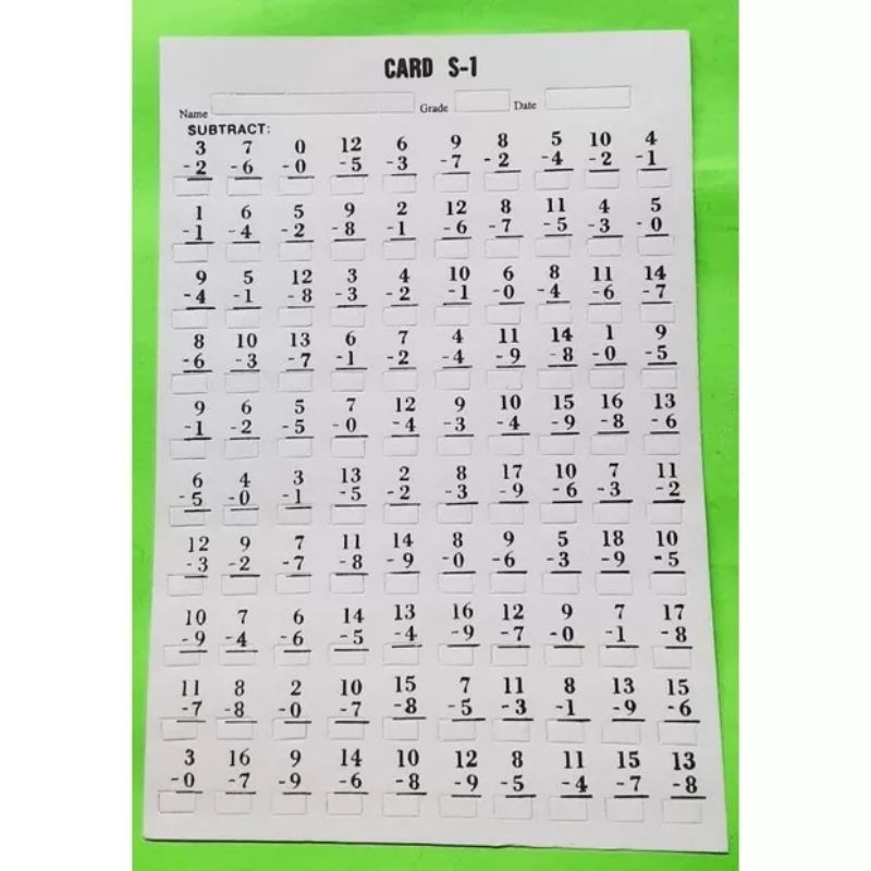 Window Card Math Operations [Addition A-4;Subtraction S-1,S-4;Division ...
