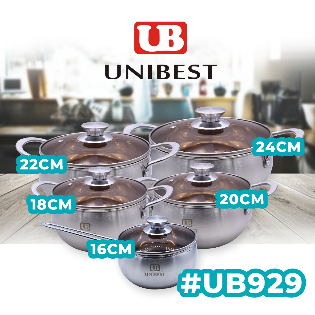 UNIBEST #UB929 Stainless Steel High Quality Cooking Pot | Shopee ...