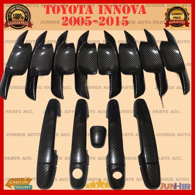 Carbon Design Door Handle Bowl Cover Toyota Innova 2005 2006 2008 2009 ...