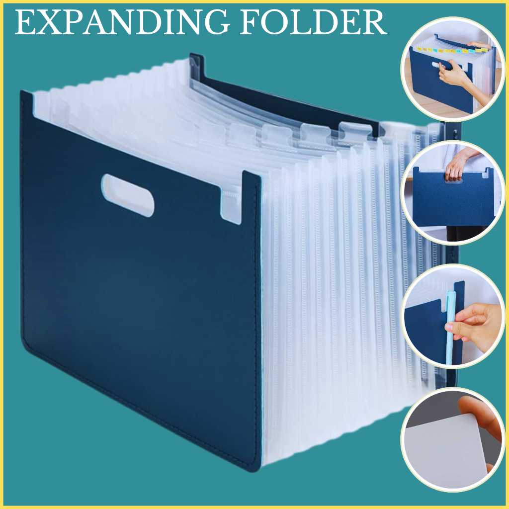 TX 13 Pockets Expanding Folder Organizer Accordion Type For A4 Paper ...
