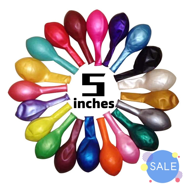 Size 5 Inches Metallic Pearly Balloon Indoor For Birthday Party ...