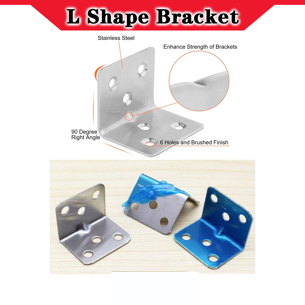 L Shape Bracket Stainless Steel Corner Brace Heavy Duty Right Angle ...