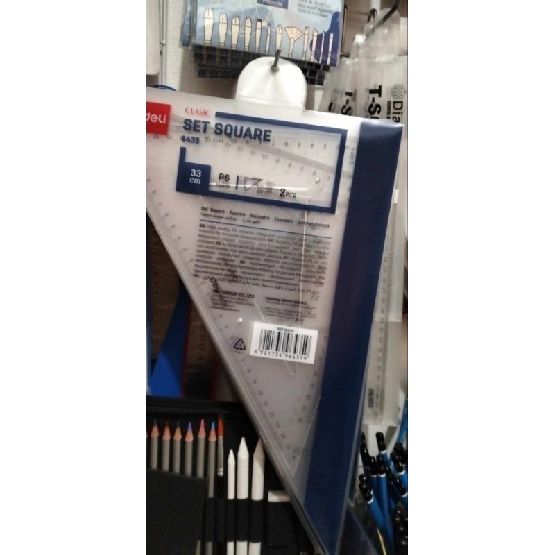 DELI DRAWING TRIANGLE 45X45 & 30X60 SET | Shopee Philippines