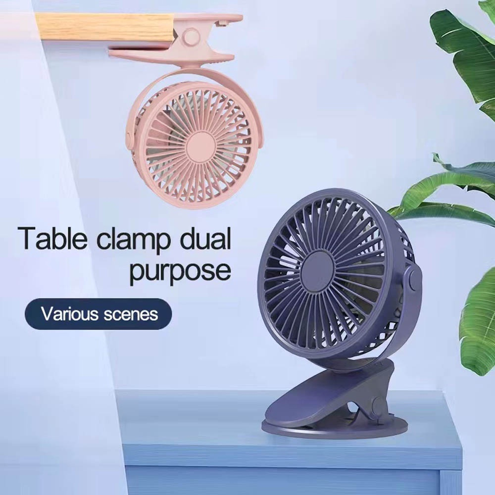 Portable USB Rechargeable Mini Cooling Fan Clip On Desk Pram Cot Car ...