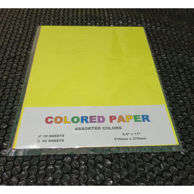 Colored Paper Short per pack Assorted Color School Supplies | Shopee ...