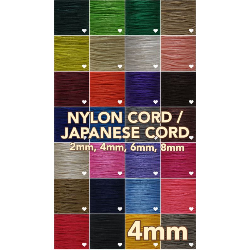 Nylon Cord Japanese Cord for Bags Purses Jewelry Making SMALL 4mm ...
