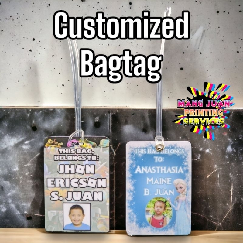 Customized PVC / Laminated Bagtag for Students Boys and Girls (Back to ...