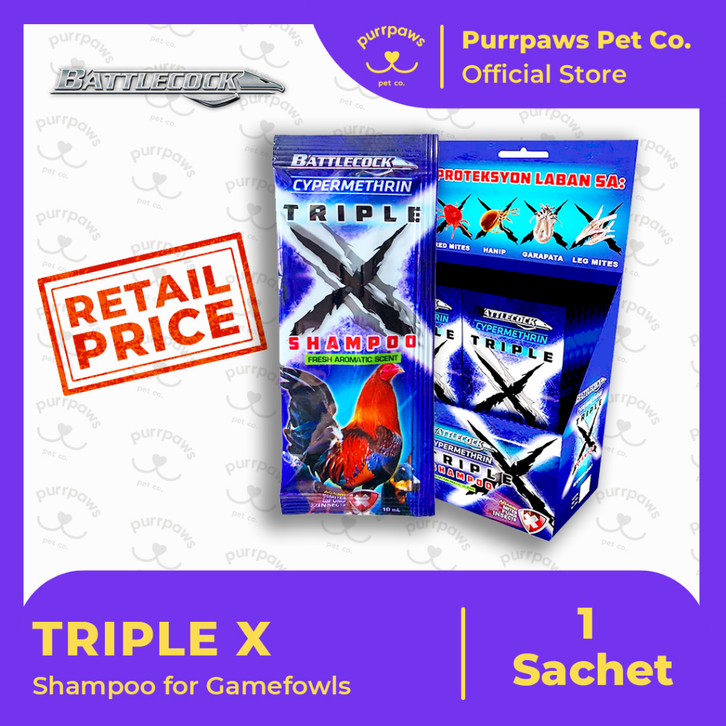 TRIPLE X Shampoo Cypermethrin (1 sachet) (TINGI/RETAIL) | Shopee ...