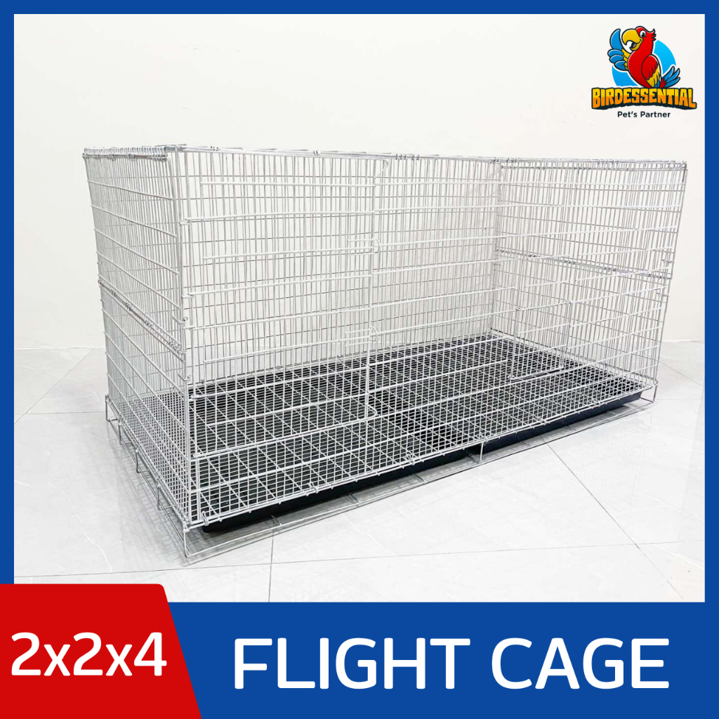 Flight Cage for Medium birds 2x2x4 Collapsible Gauge 14 Heavy Duty with ...
