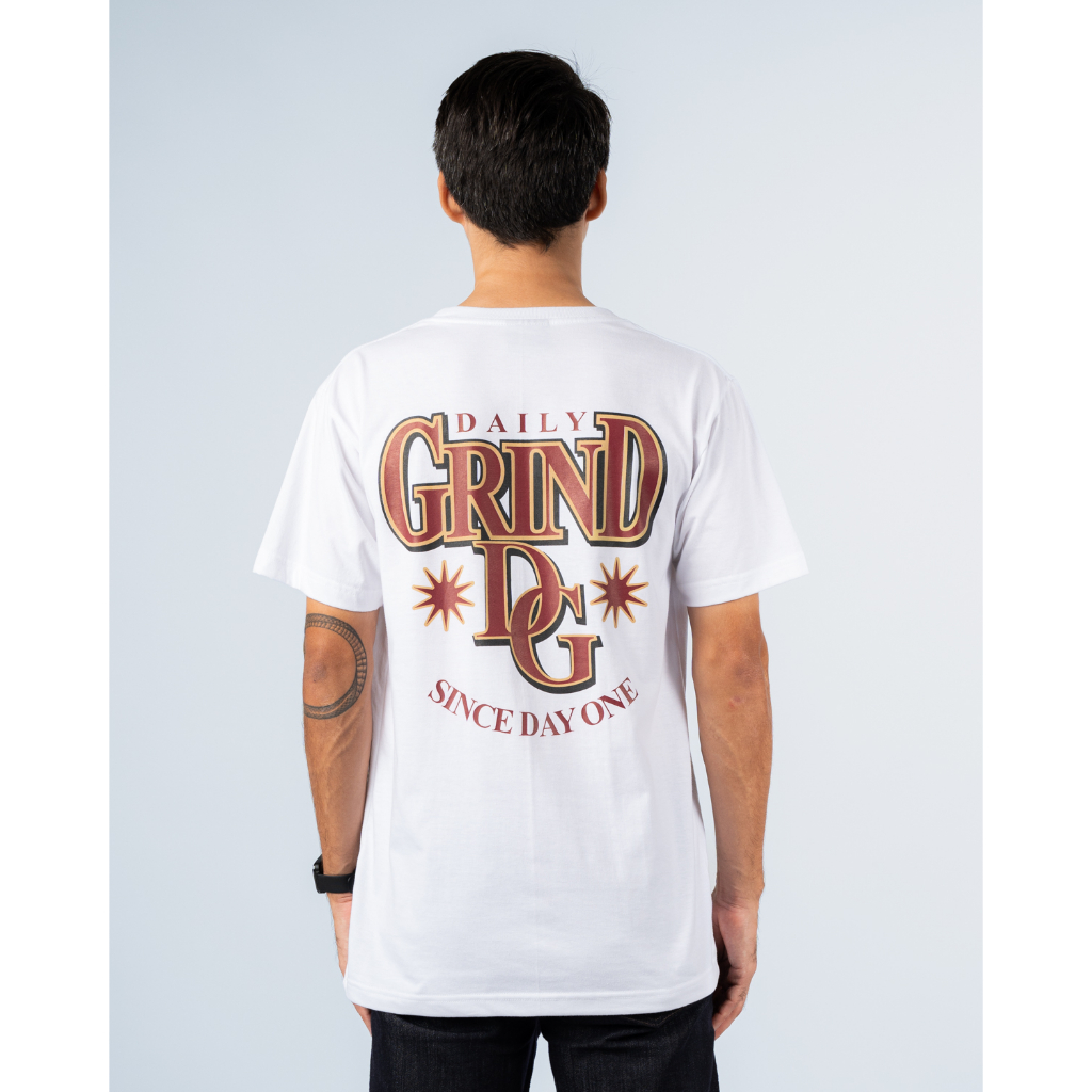 DAILY GRIND AGED TSHIRT WHITE | Shopee Philippines