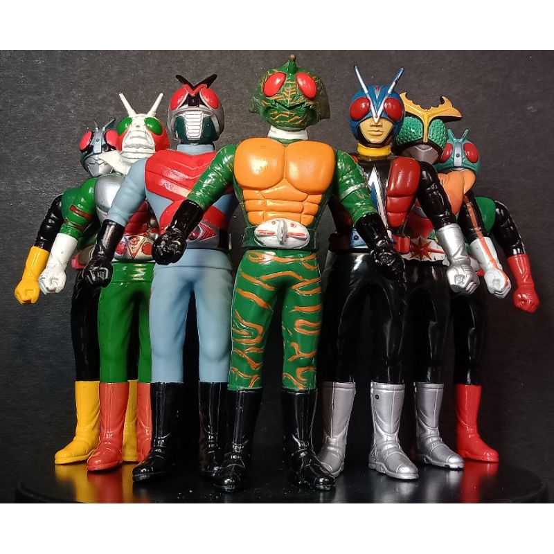 kamen rider 6.5 to 7 inches vinyl showa era banda vintage set | Shopee ...