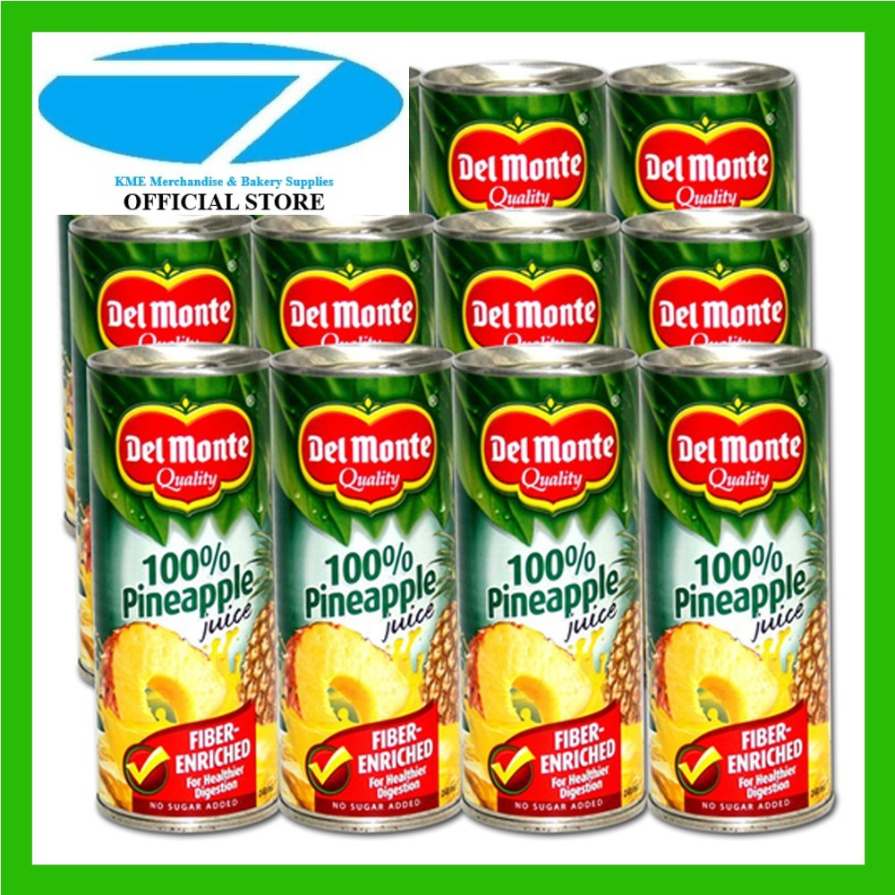 DEL MONTE 100% Pineapple Juice Fiber-enriched to Aid Digestion and ...