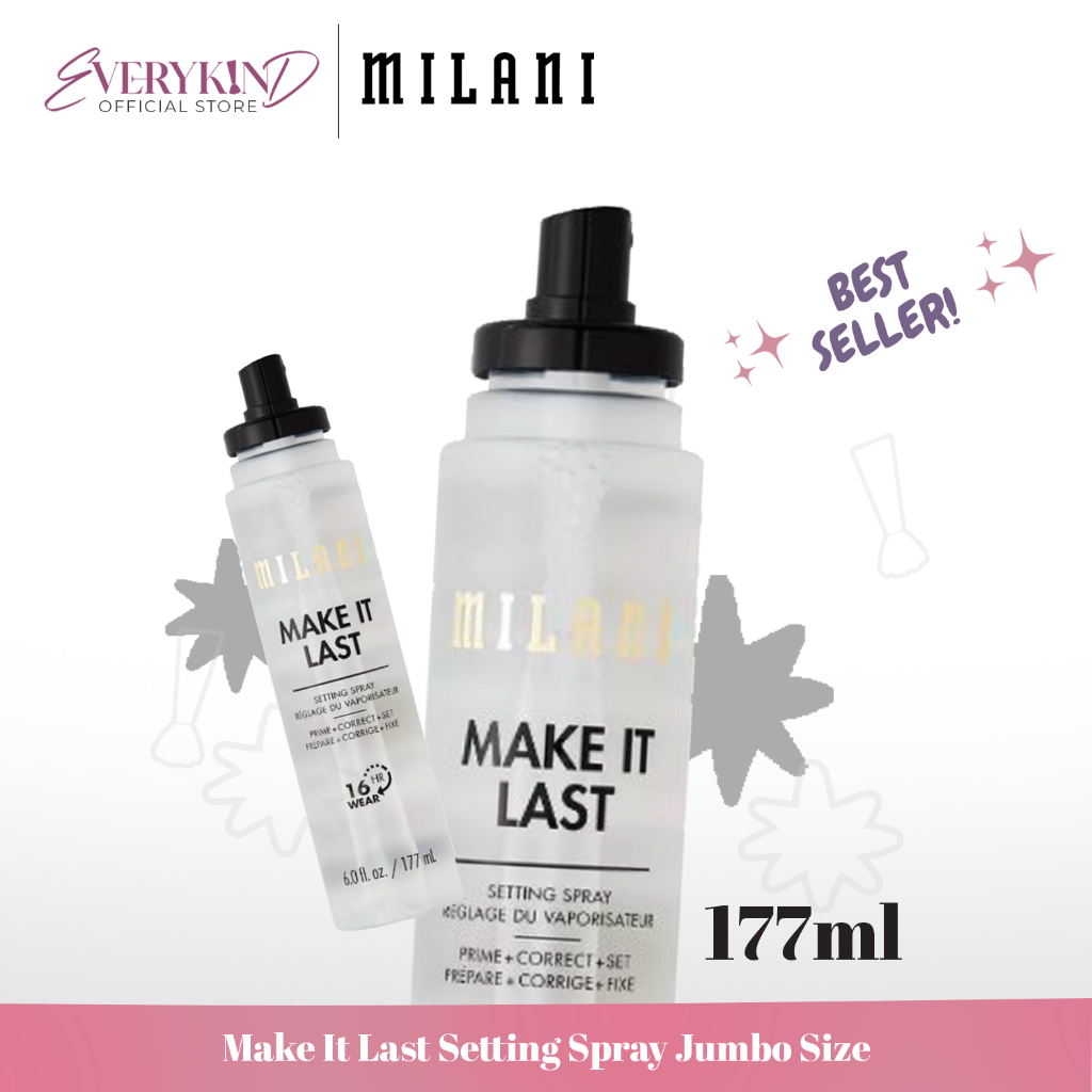 Milani Make It Last Setting Spray XL JUMBO - Prime + Correct + Set ...