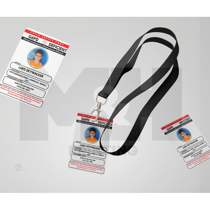G6pd deficiency child safety card pvc | Shopee Philippines