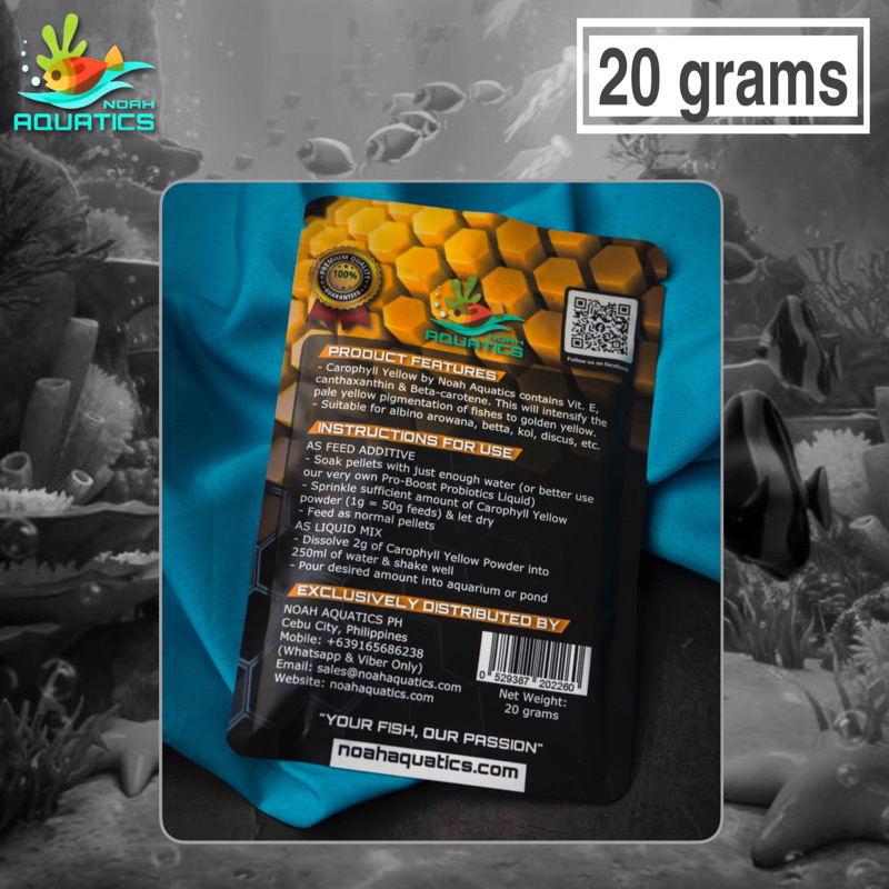 Carophyll Yellow Powder by Noah Aquatics - Color Enhancer for Fish ...